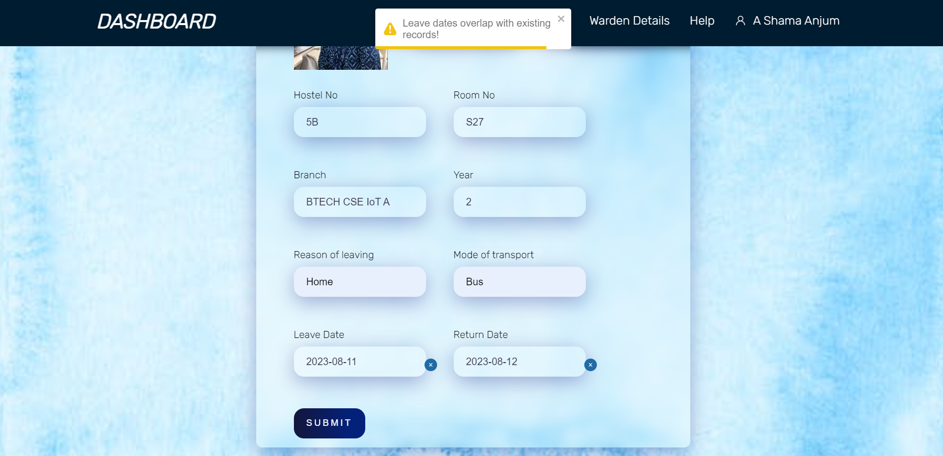 GitHub - yugen-21/Out-pass-system-student-dashboard
