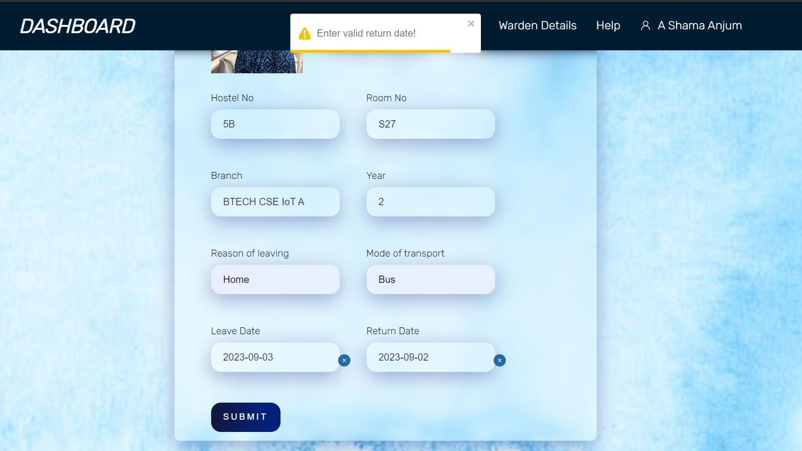 GitHub - yugen-21/Out-pass-system-student-dashboard