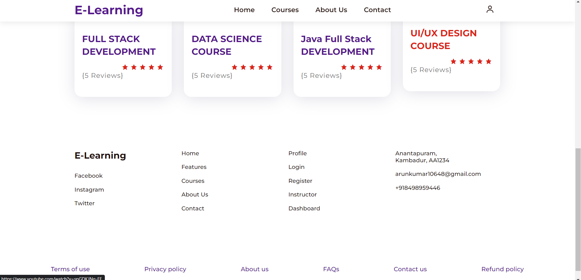 GitHub - ArunkumarCodes/E-Learning-LMS