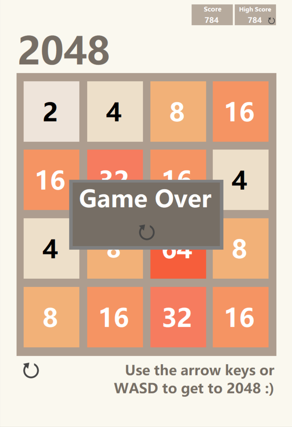 GitHub - mmeppelink20/2048: 2048 game