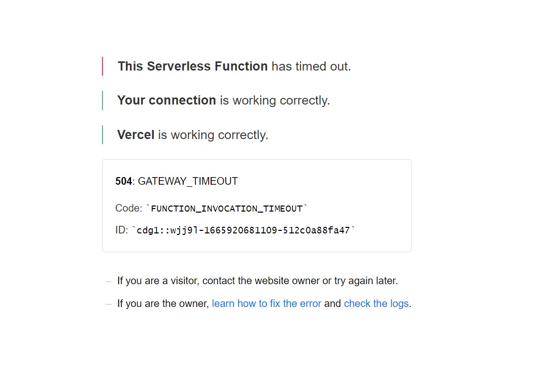 The app works locally but fails on deployment even tho it is built successfully · vercel ...