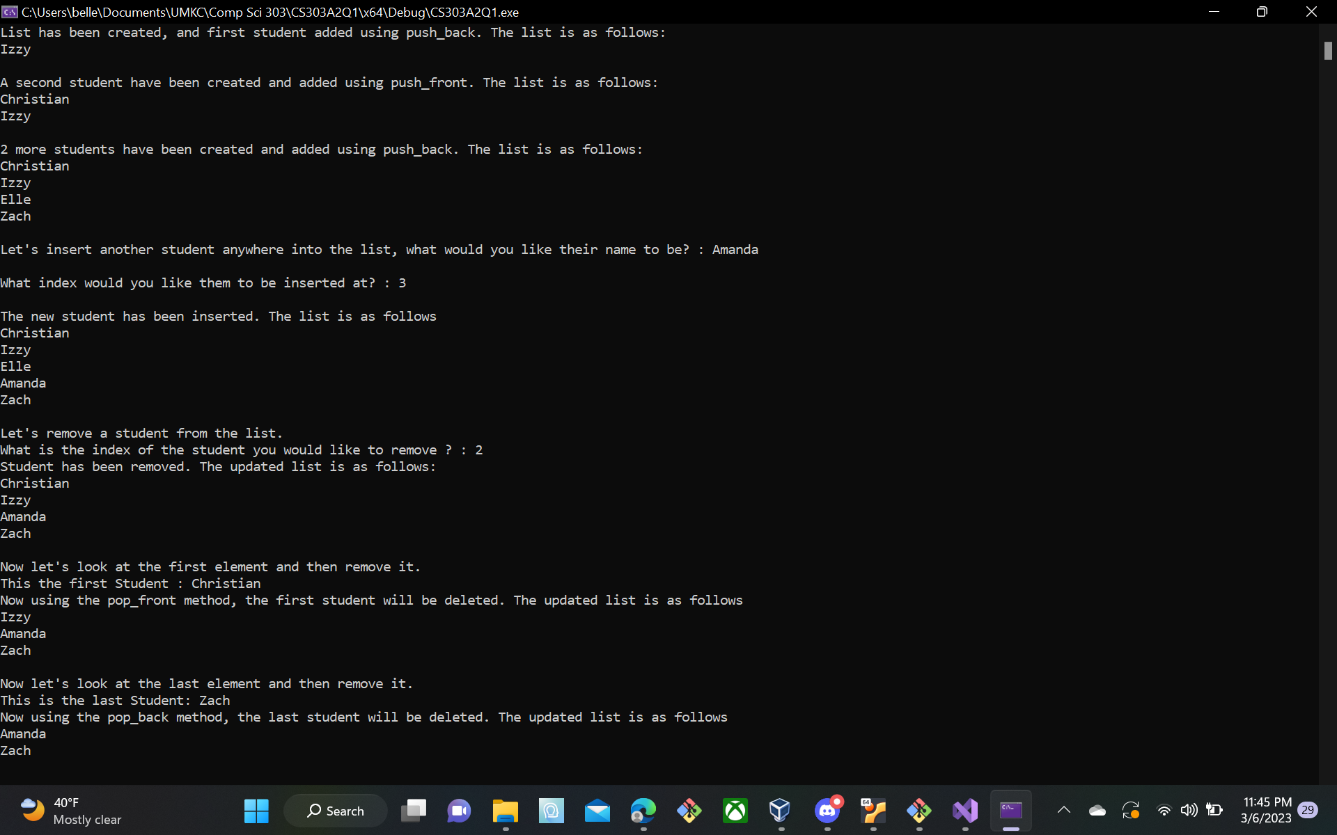 GitHub - isabellepruss/CS-303-A2Q1