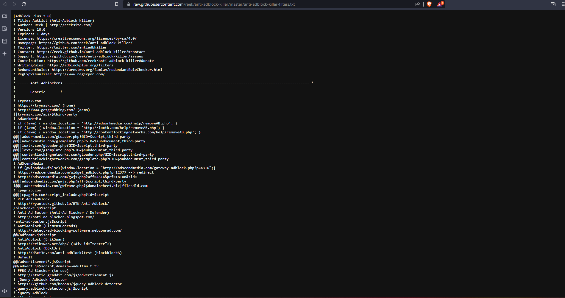 Metadata from filter list subscriptions should be available in brave://adblock UI · Issue #17910 ...