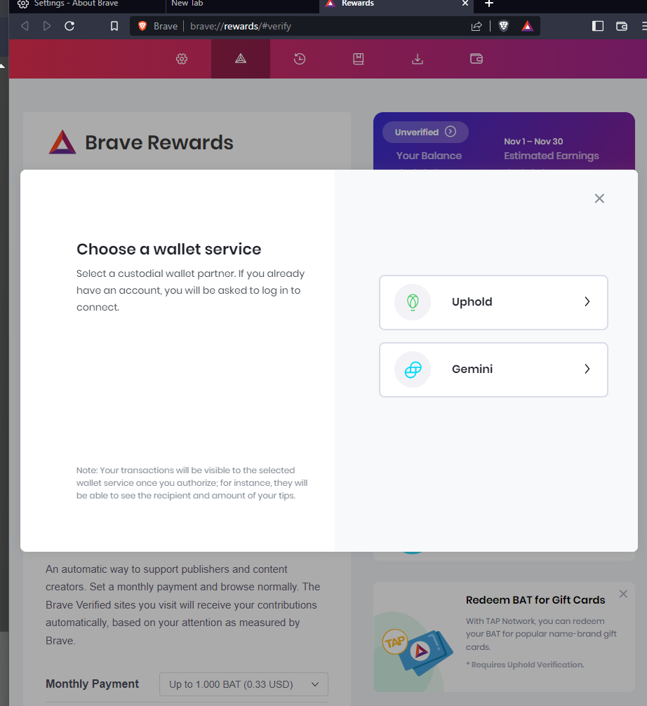 update wording on custodian selection modal - follow up to 22905 · Issue #26451 · brave/brave ...