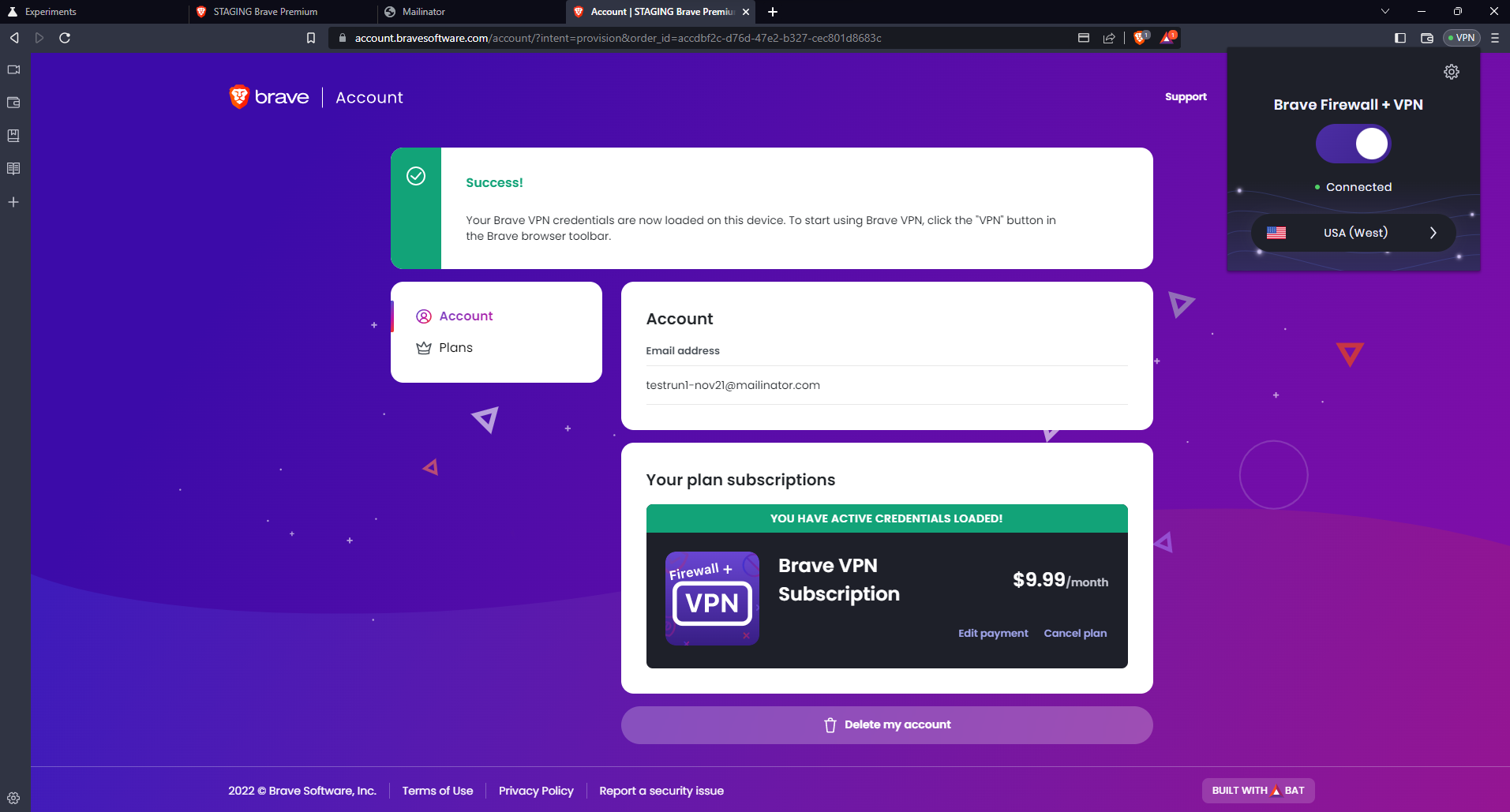 Shouldn't have to click on `Refresh Brave VPN` after initial purchase ...