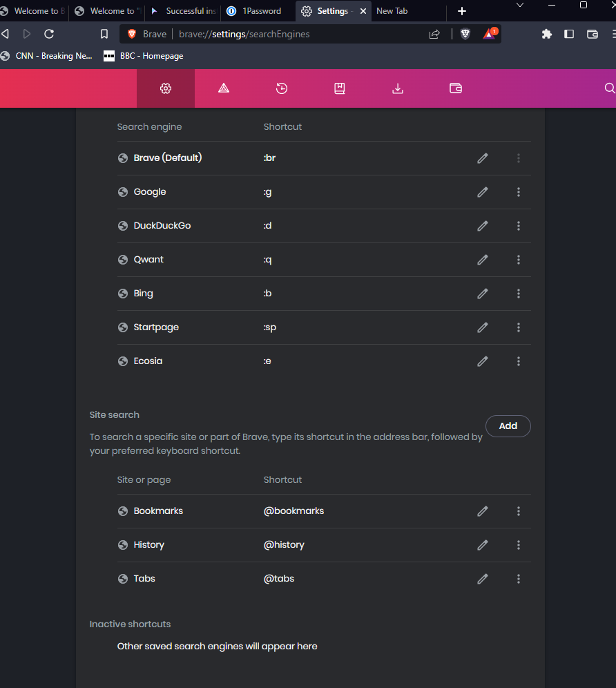 "@bookmarks bar" is not a Valid Address Bar Shortcut as it's Two Words ...