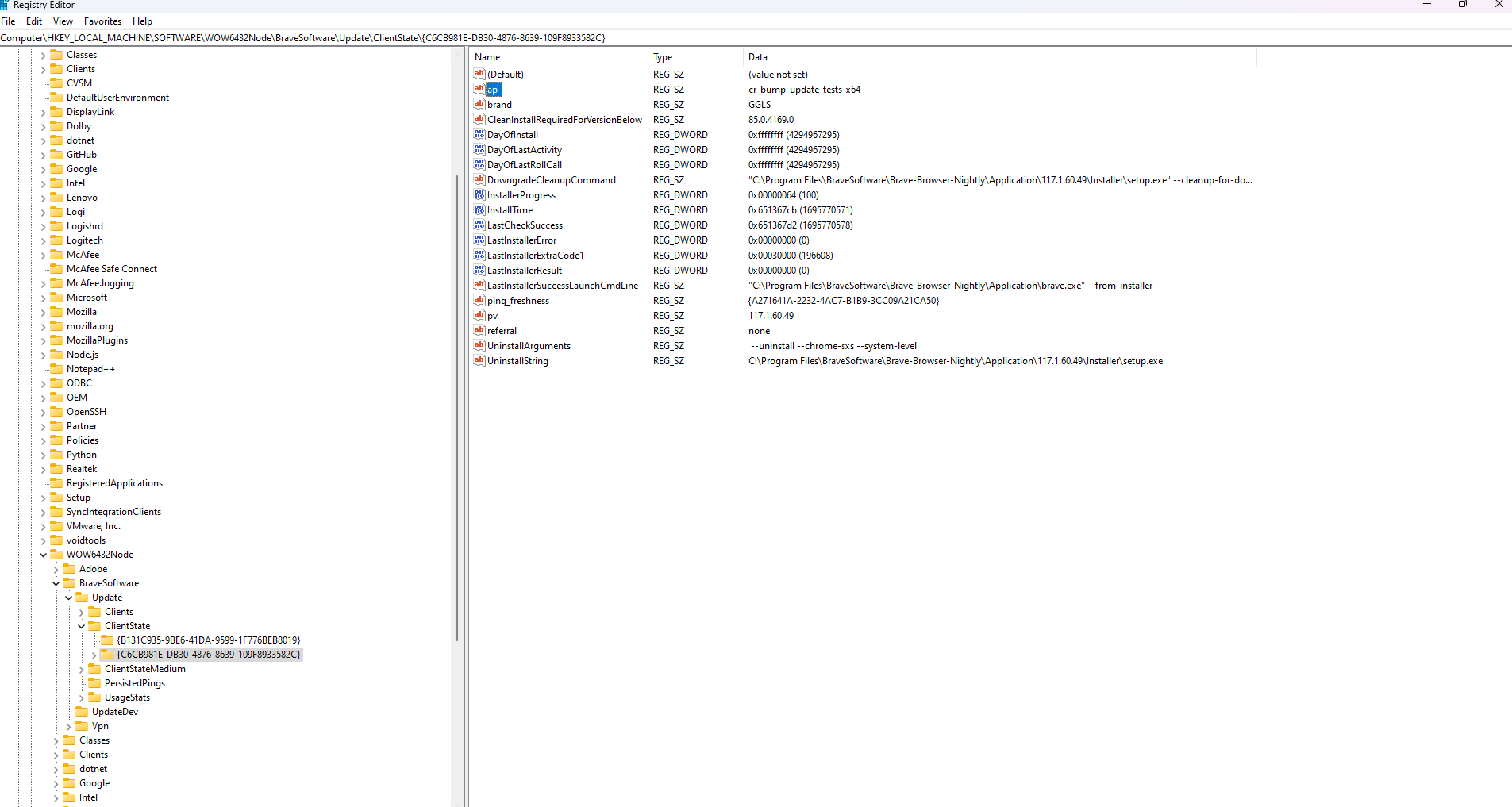 Upgrade from C117 -> C118 on Win x64 via 1.60.x - Nightly (Checking ...