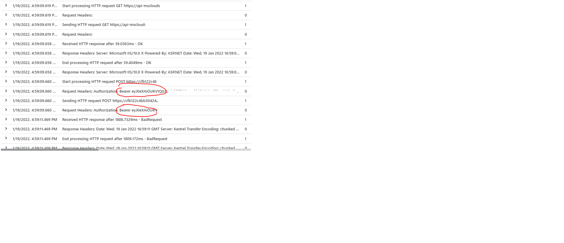 Application Insights Function Logging Auth Headers In Telemetry Stream · Issue 2526