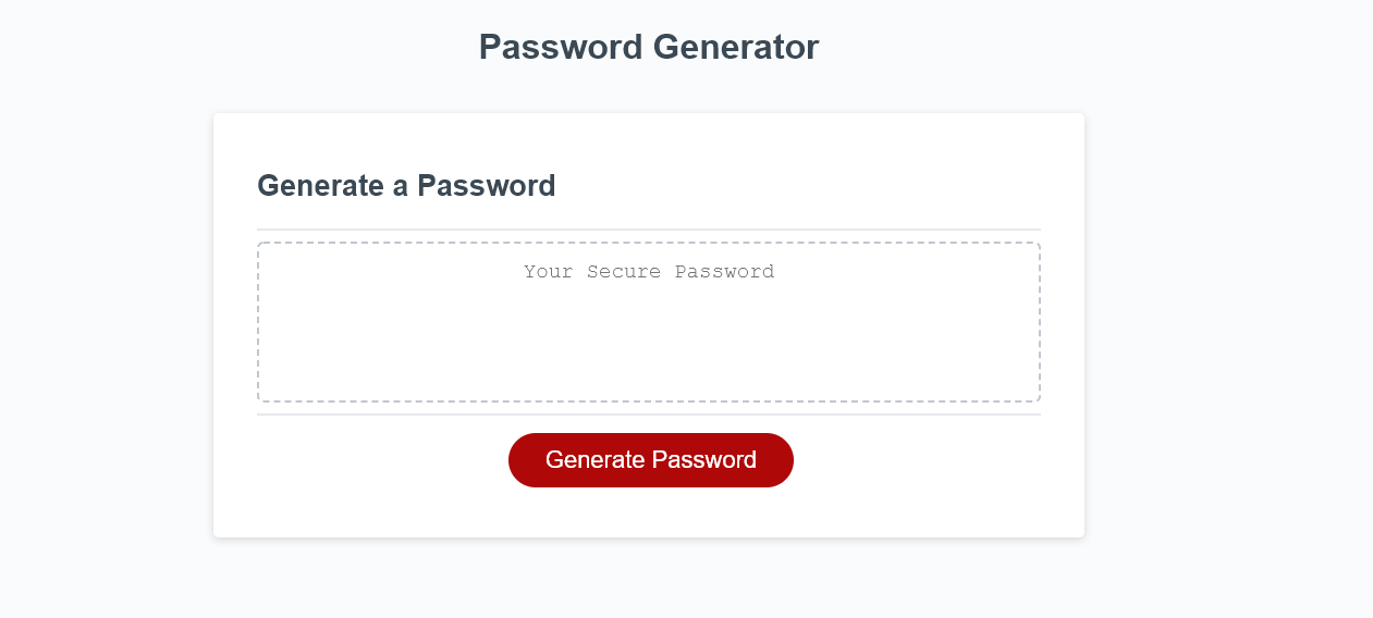 GitHub - sgamit09/03-2022-UCF-FS-Bootcamp-password.generator: Password ...