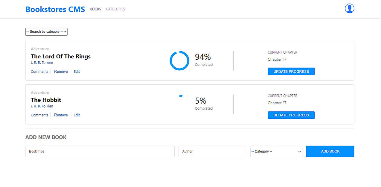 GitHub - Santiago220991/Bookstore: This is a Bookstore webpage. This is a SPA project that uses ...