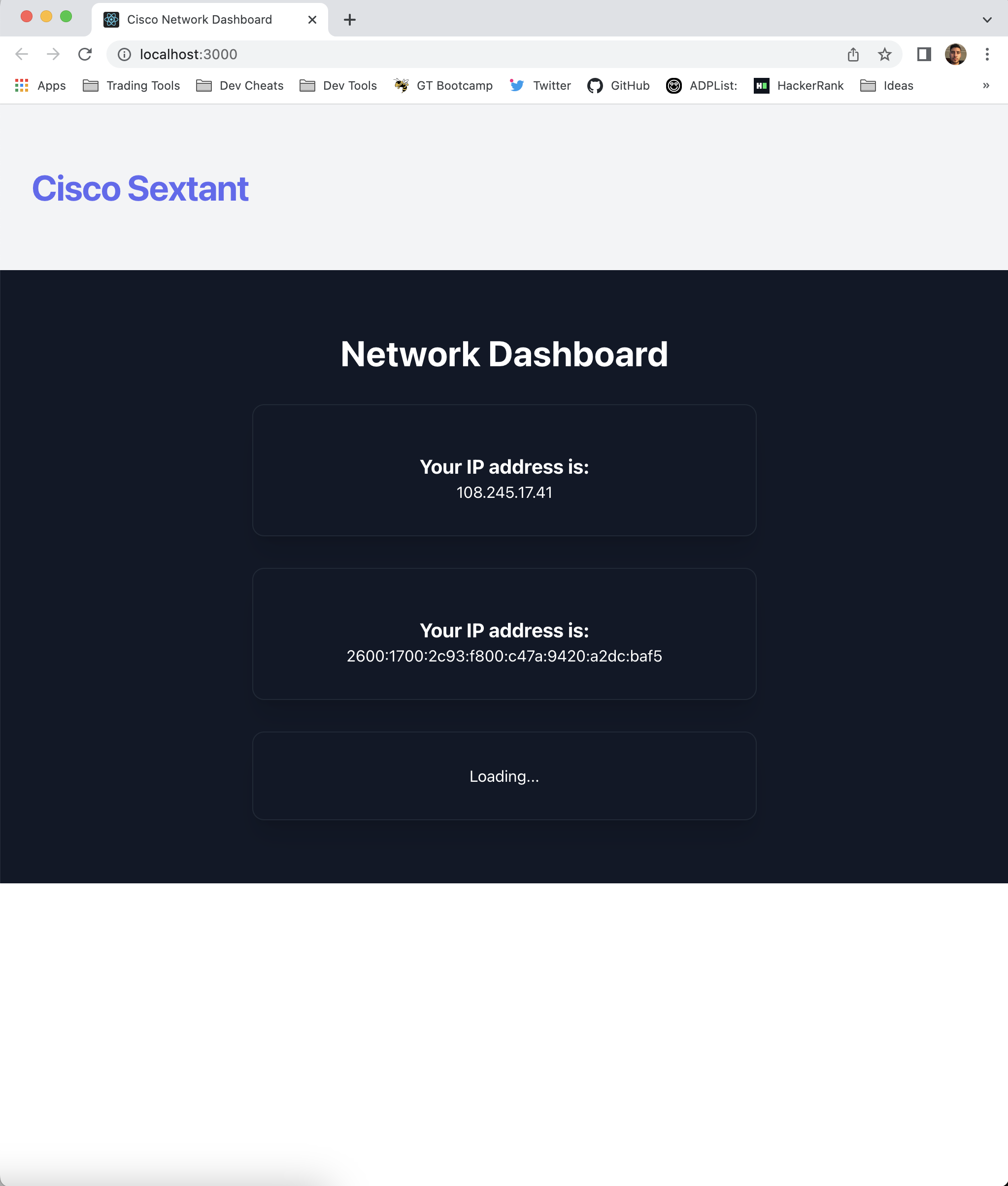 GitHub - mikedotg/Cisco-Sextant: This is a network dashboard called Sextant, a locally hosted ...