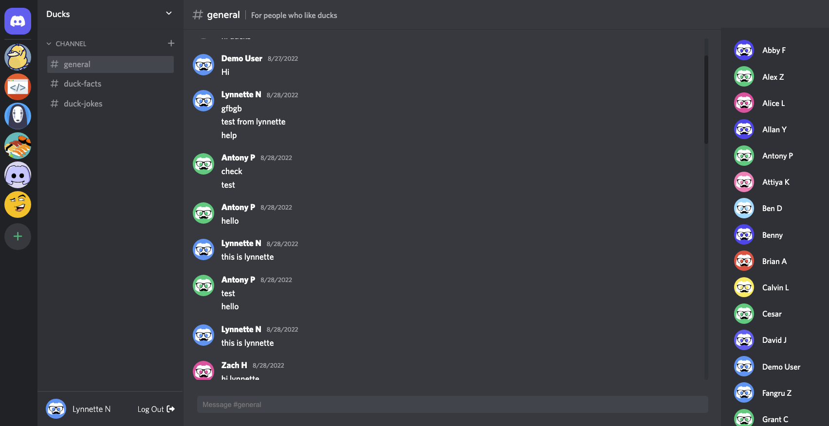 GitHub - lynnettenguyen/notDiscord
