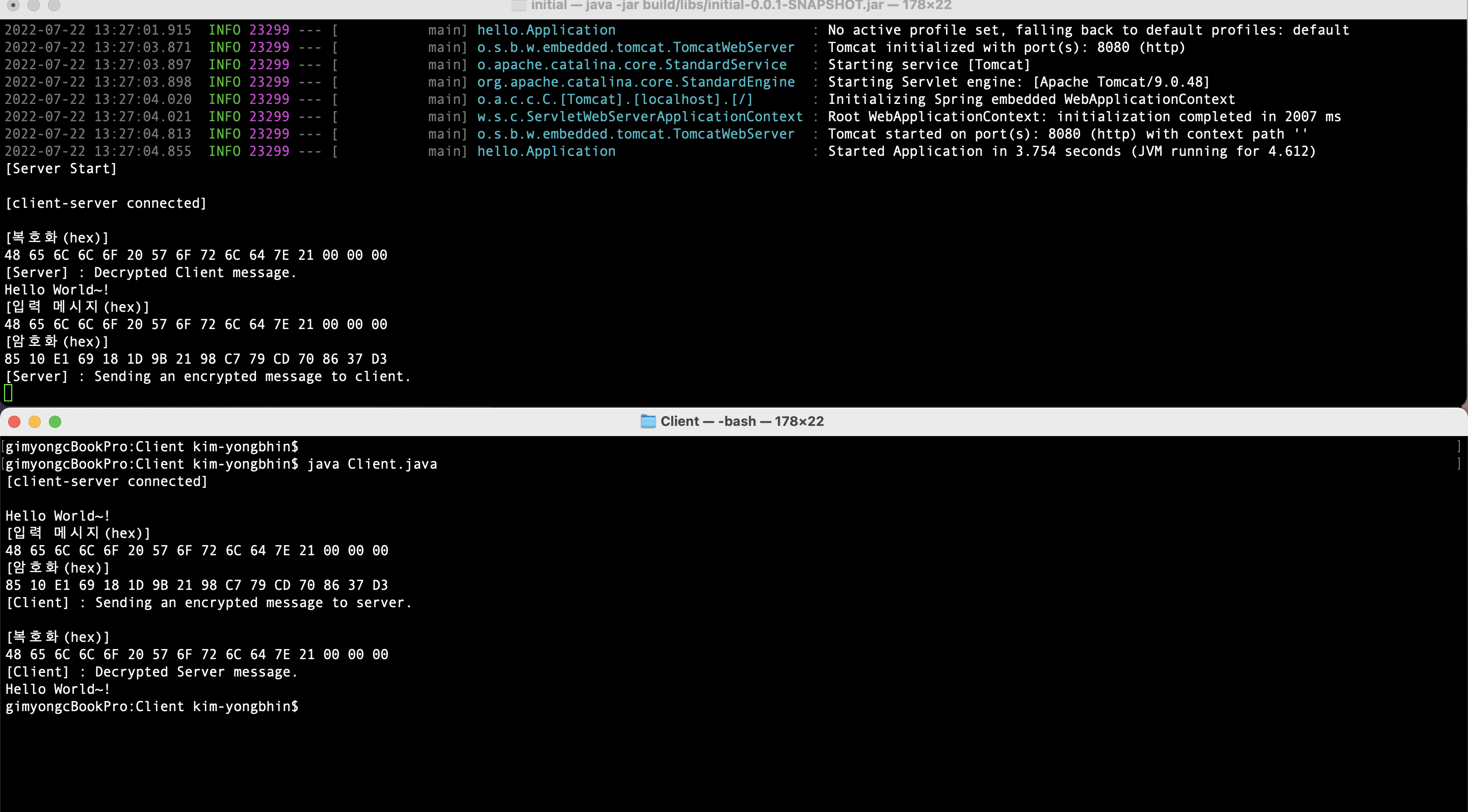 GitHub - YongBhin-Kim/secure-spring-webserver: 스프링 부트를 이용한 서버, 로컬 클라이언트의 JNI를 이용한 암/복호화 통신
