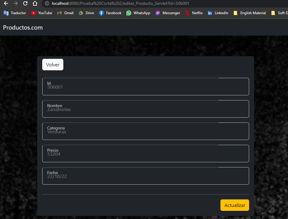 GitHub - RaulOA/Programacion-2-Prueba-Corta-2: Crear una tabla llamada 'products'. Los campos ...