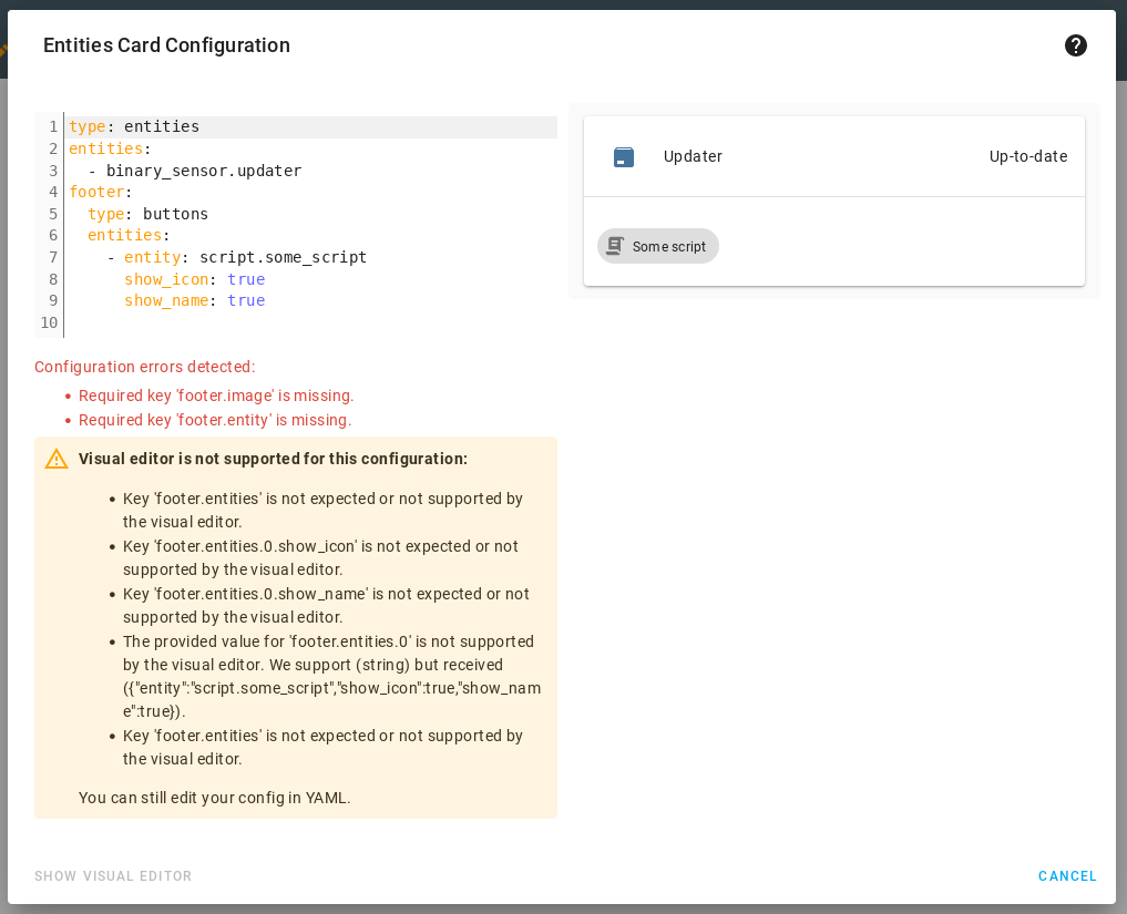 Generated Lovelace card config seen as invalid · Issue #11668 · home ...
