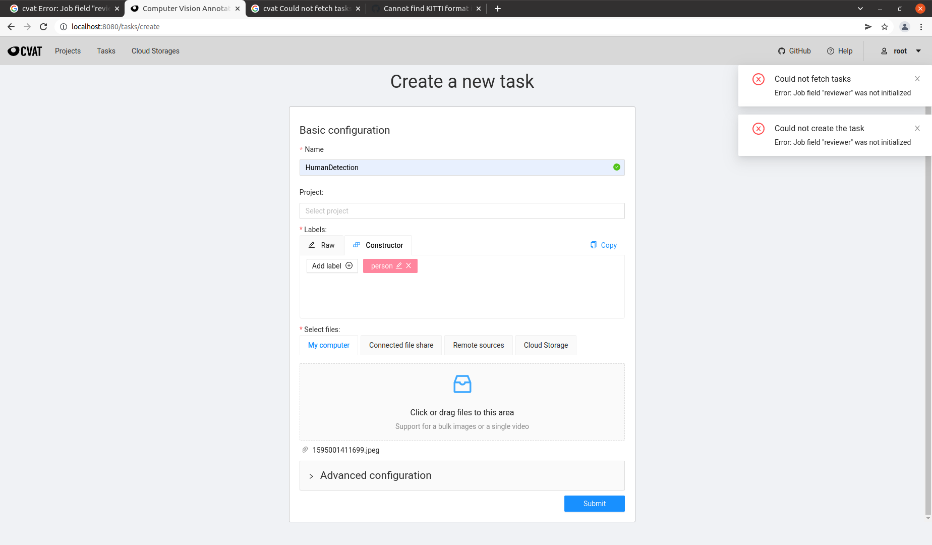 Cannot find KITTI format in label format list on localhost, while it ...