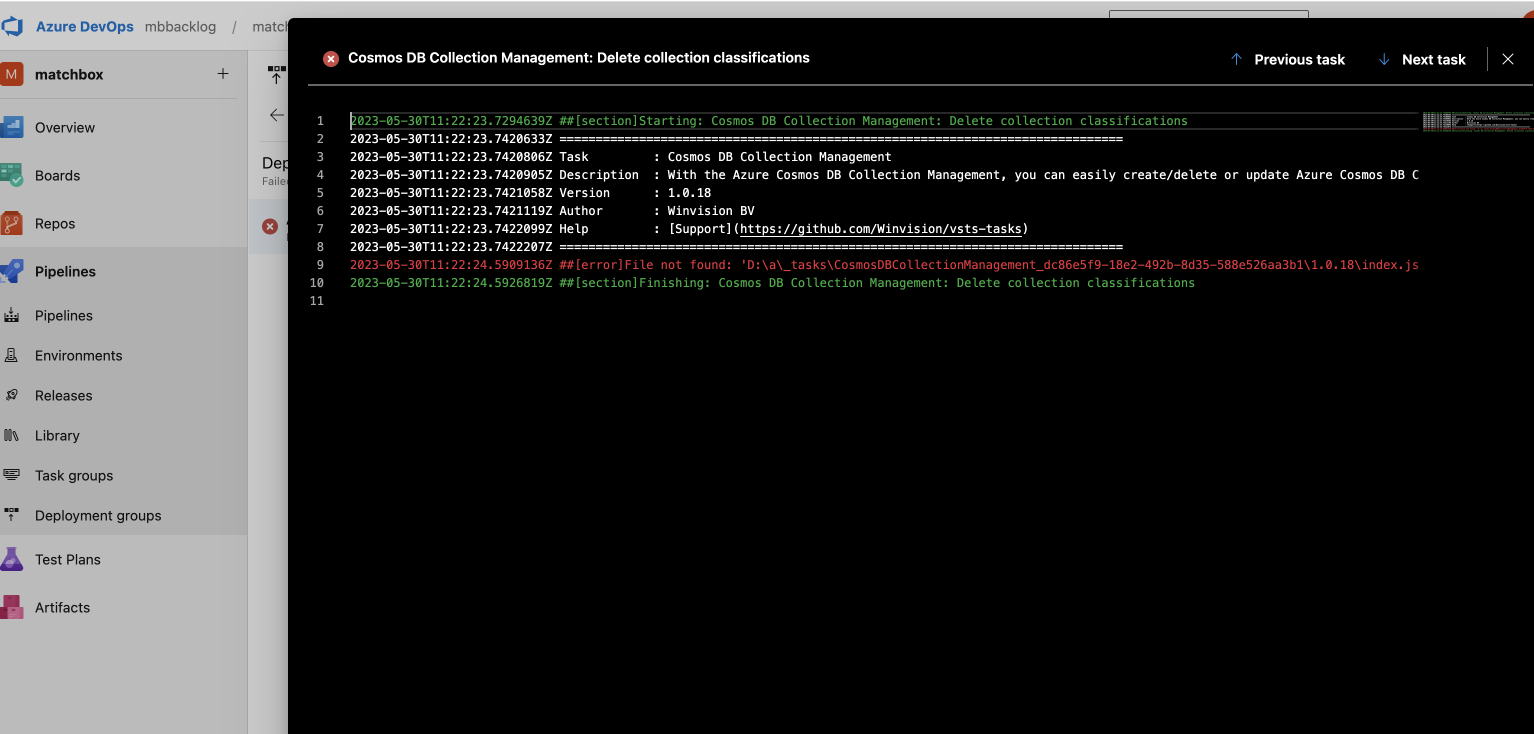 Azure DevOps Release step with "Cosmos DB Data Migration" fails · Issue #37 · Winvision/vsts ...