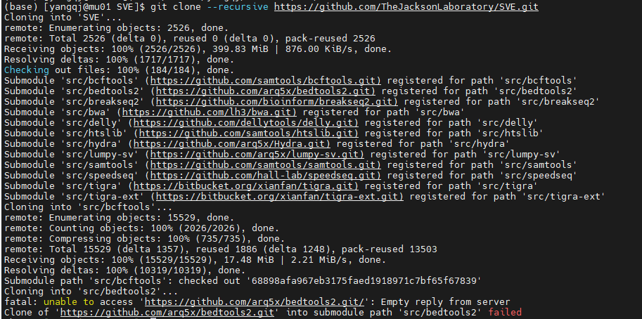 installation error · Issue #44 · TheJacksonLaboratory/SVE · GitHub