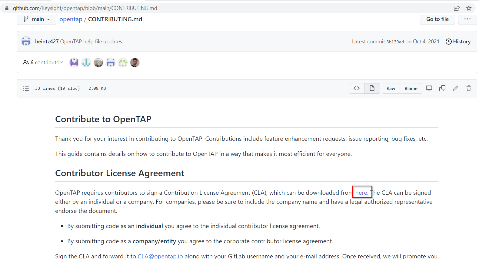 Downloading Contribution License Agreement (CLA) from CONTRIBUTING.md file doesn’t work · Issue ...