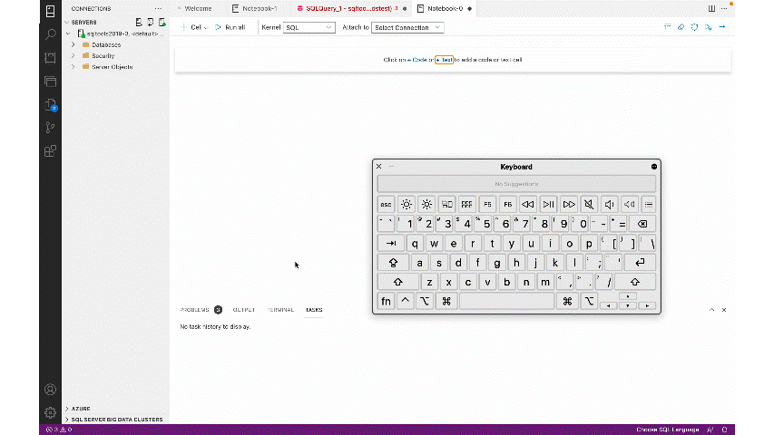 A11y_SQLAzureDataStudioMAC_Notebooks - Create_Keyboard: The user is unable to move out of the ...