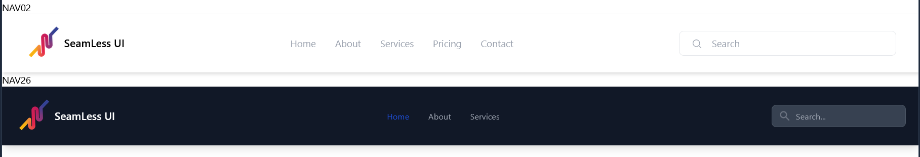 Duplicate Navbar 02 & 26 · Issue #891 · Clueless-Community/seamless-ui · GitHub