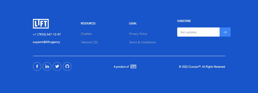 Improve Footer Blue · Issue #1350 · Clueless-Community/seamless-ui · GitHub