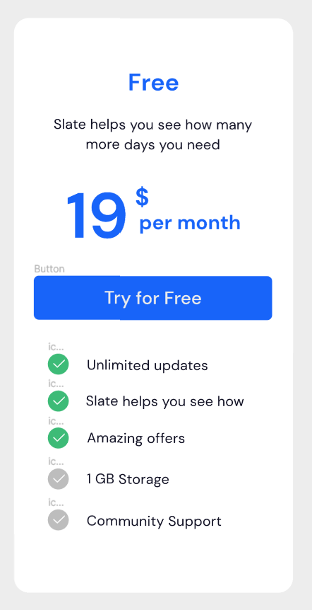 Create Pricing Card 2 Blue · Issue 1942 · Clueless Community Seamless Ui · Github