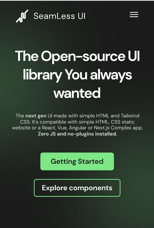 [WEBSITE] - Add Mobile Navbar in website · Issue #2231 · Clueless-Community/seamless-ui · GitHub