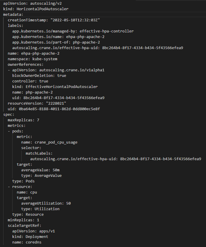 When an ehpa with a behavior is created, its corresponding hpa does not have a behavior · Issue ...
