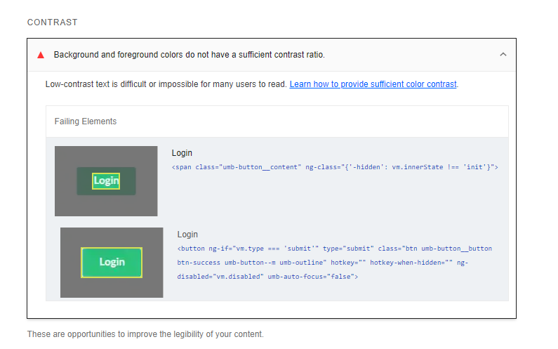 BUG - Accessibility in v12.2.0 - Login screen - Login button has contrast issues · Issue #15070 ...