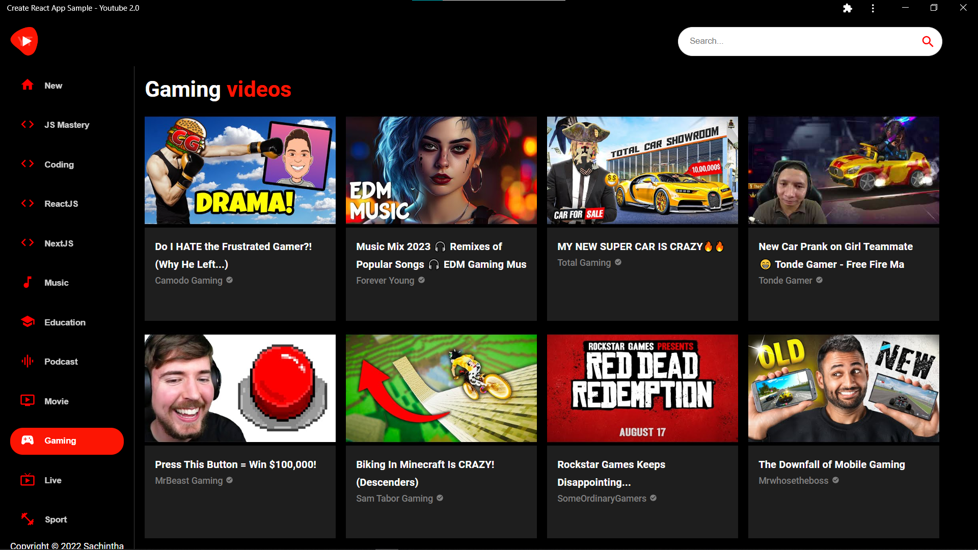 GitHub - Sachintha-Samarathunga/Youtube-2.0: Youtube 2.0