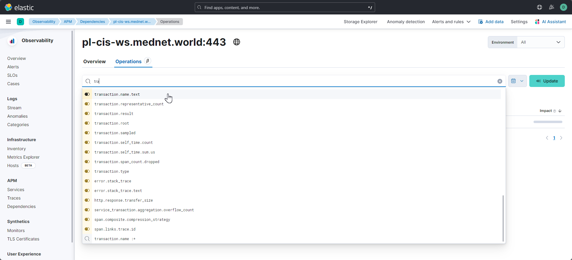Problem Filtering Dependency Operations No Results For Queries Other Than Span · Issue 3097