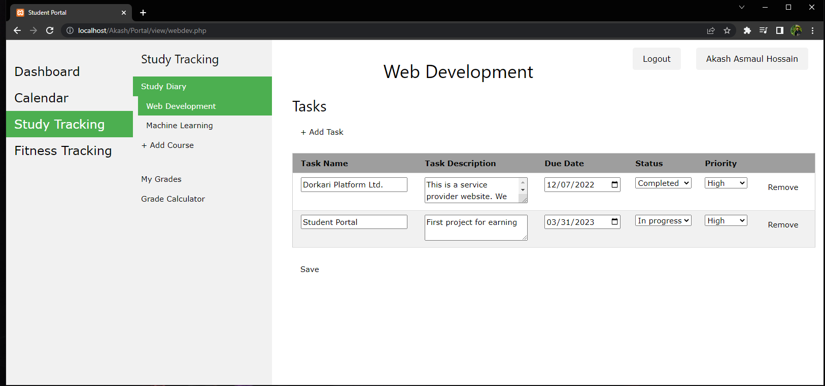 GitHub - akashasmaul/Student-Portal-Web-Development-Project