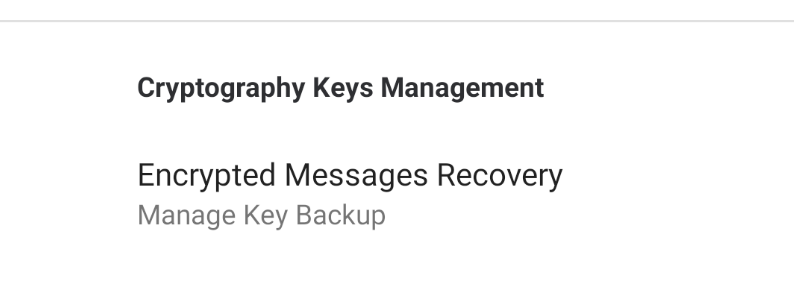 Key backup status · Issue #1816 · element-hq/element-android · GitHub