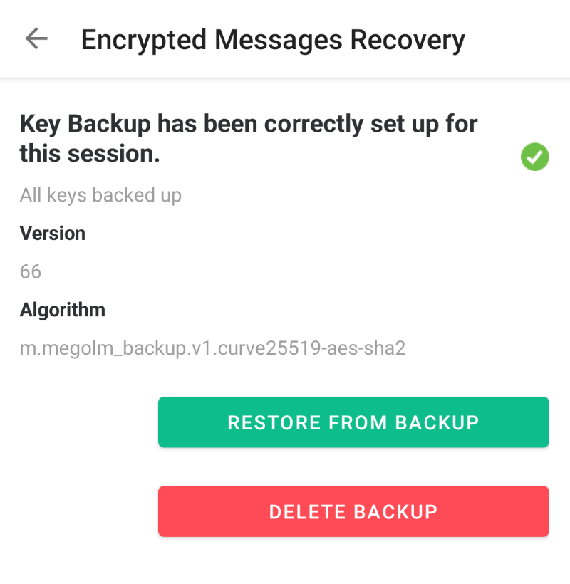 Key backup status · Issue #1816 · element-hq/element-android · GitHub