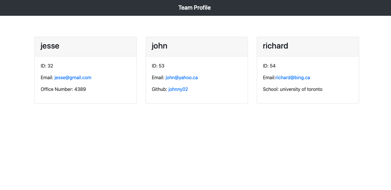 GitHub - Rsmdo/team-profile-generator