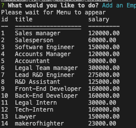 GitHub - Rsmdo/Employee-tracker