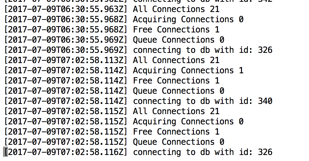 Number of Open Connections. · Issue #1771 · mysqljs/mysql · GitHub