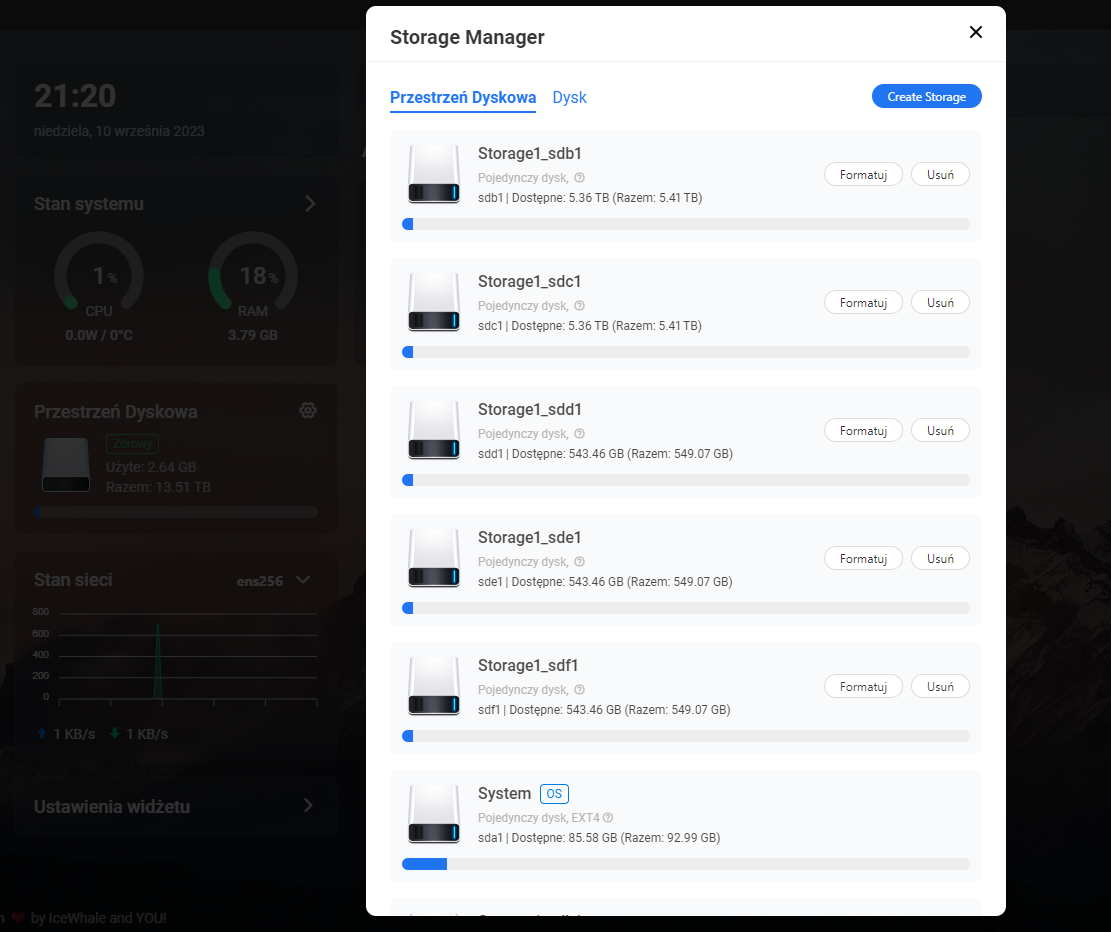 [Bug] Not showing all storage spaces with many drives · Issue #1394 · IceWhaleTech/CasaOS · GitHub