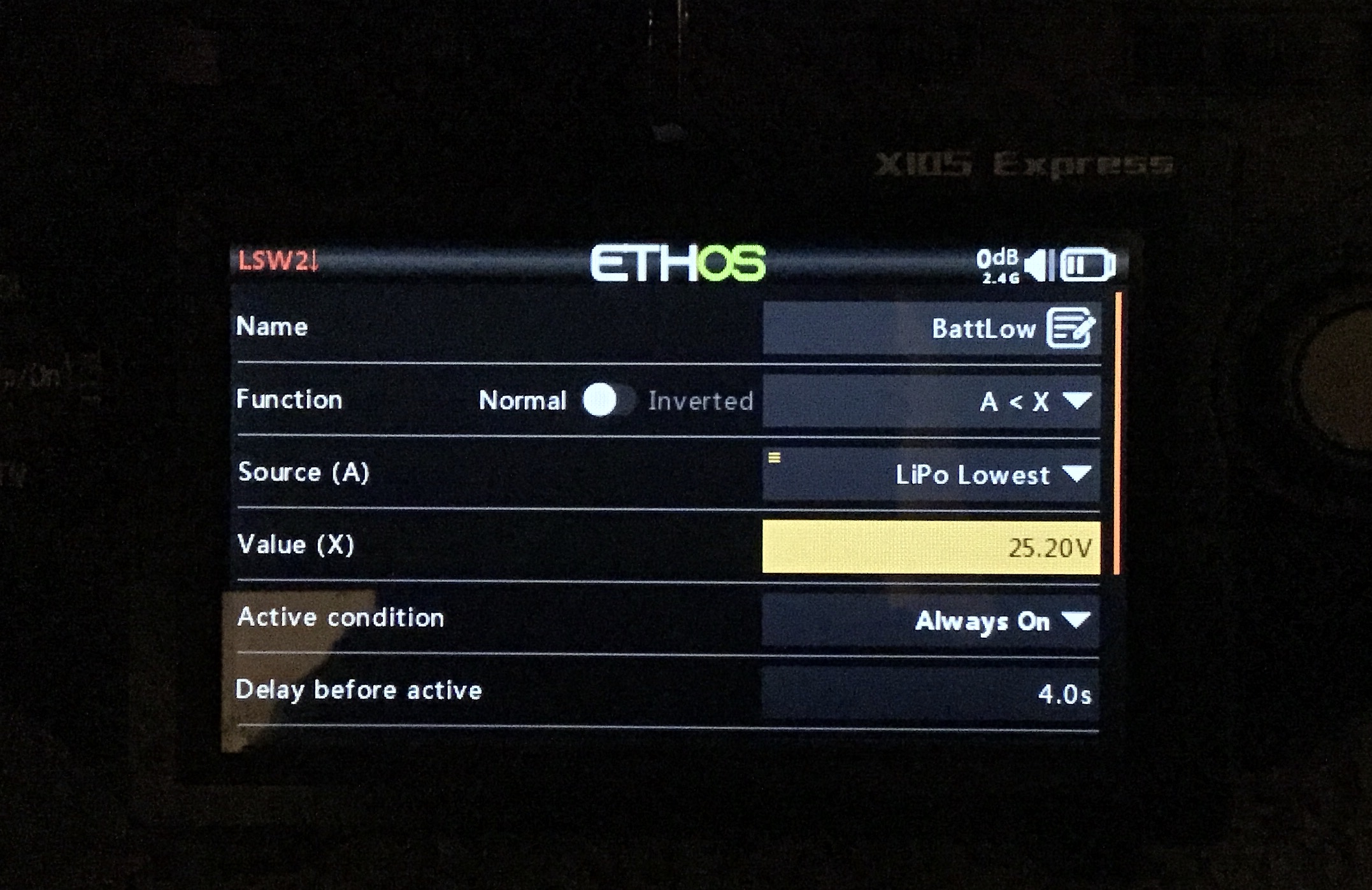 Parameter X not Adjustable in Logical Switch Using the LiPo Sensor · Issue #1013 · FrSkyRC/ETHOS ...