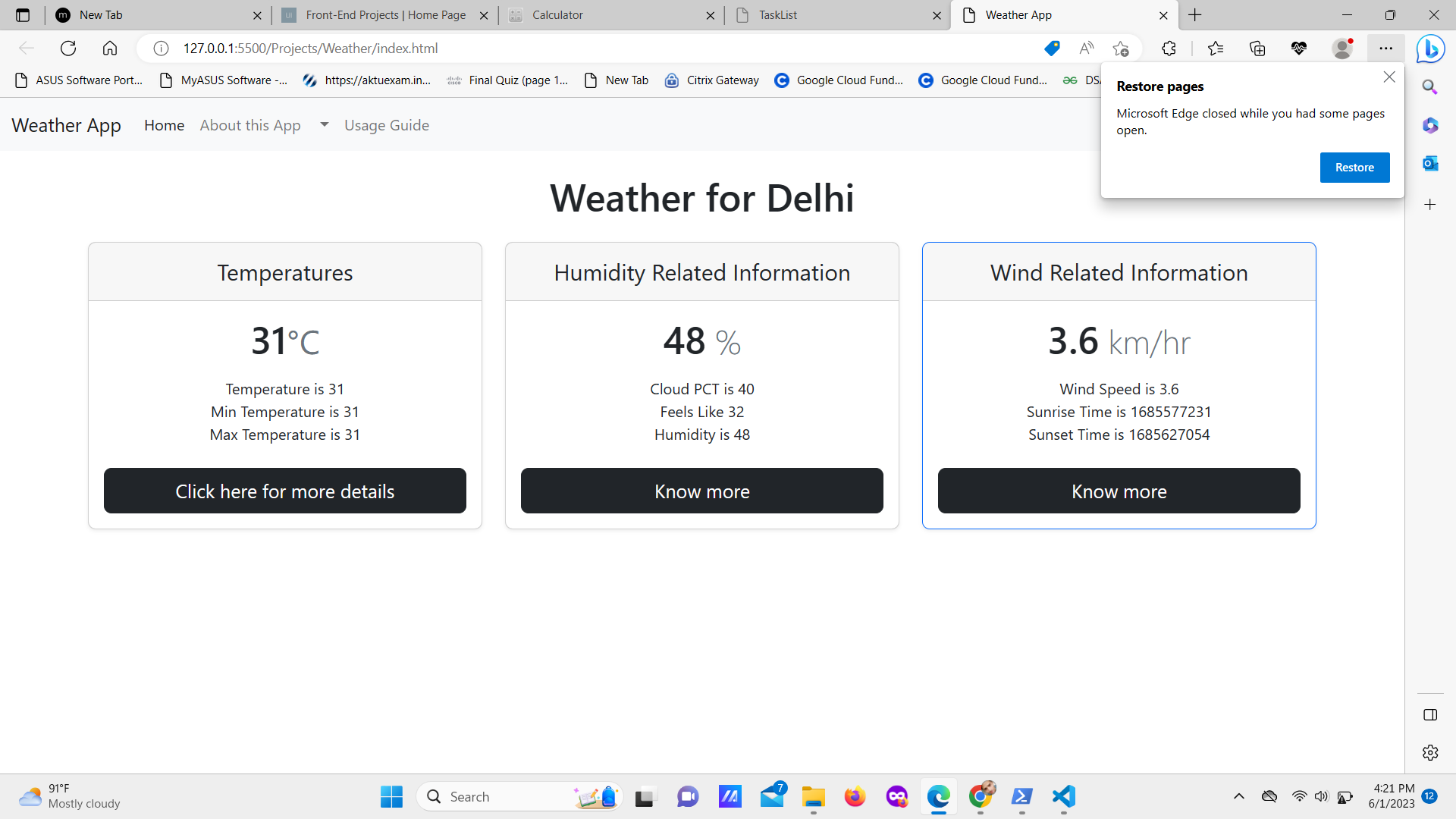 Adding A Image In Which Good Weather Look Show So That Website Make Attractive · Issue 802 
