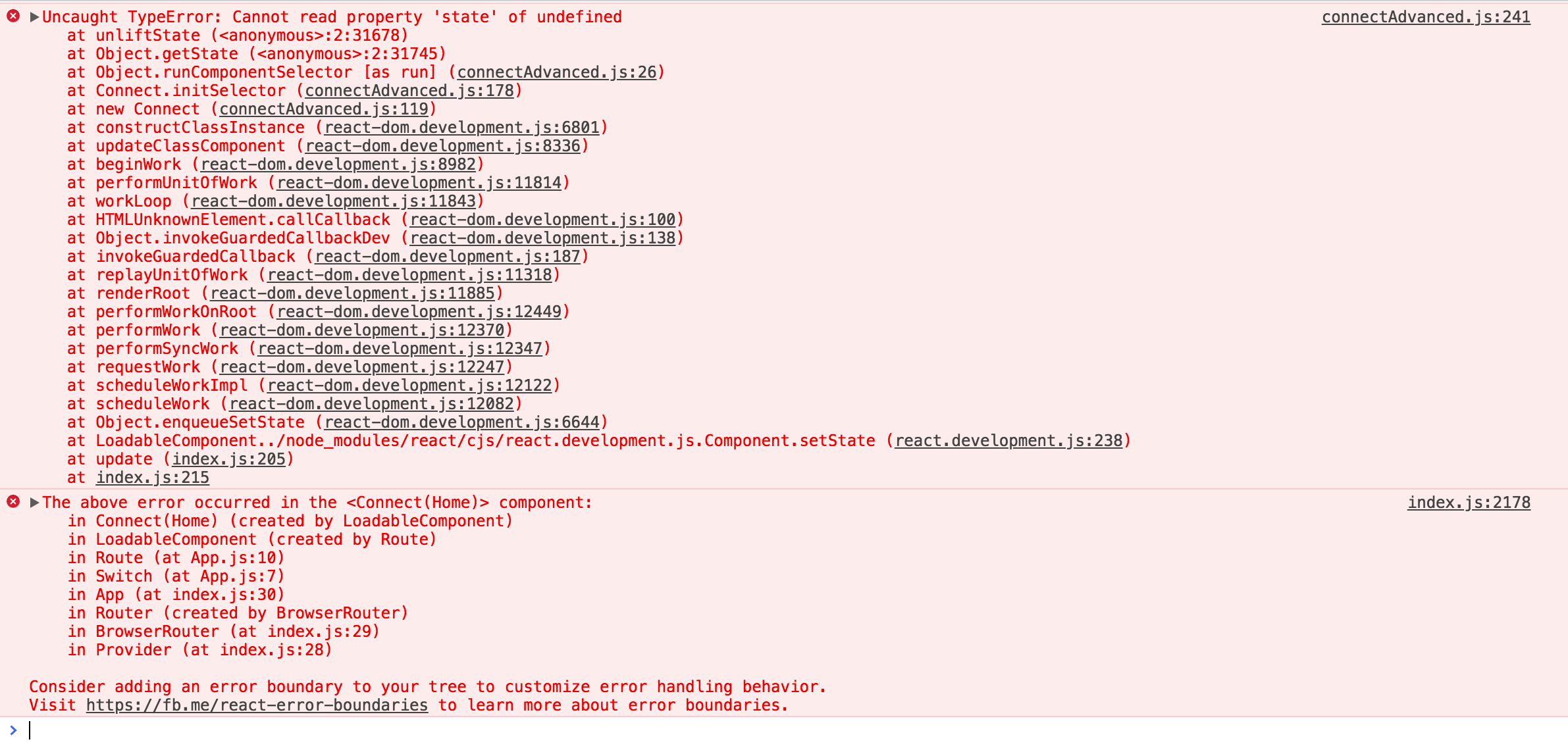 Cannot Read Property State Of Undefined · Issue 952 · Reduxjsreact Redux · Github 