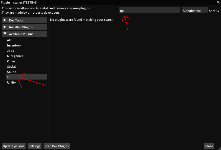Plugin installer category highlighting when searching is not consistent with actual results ...