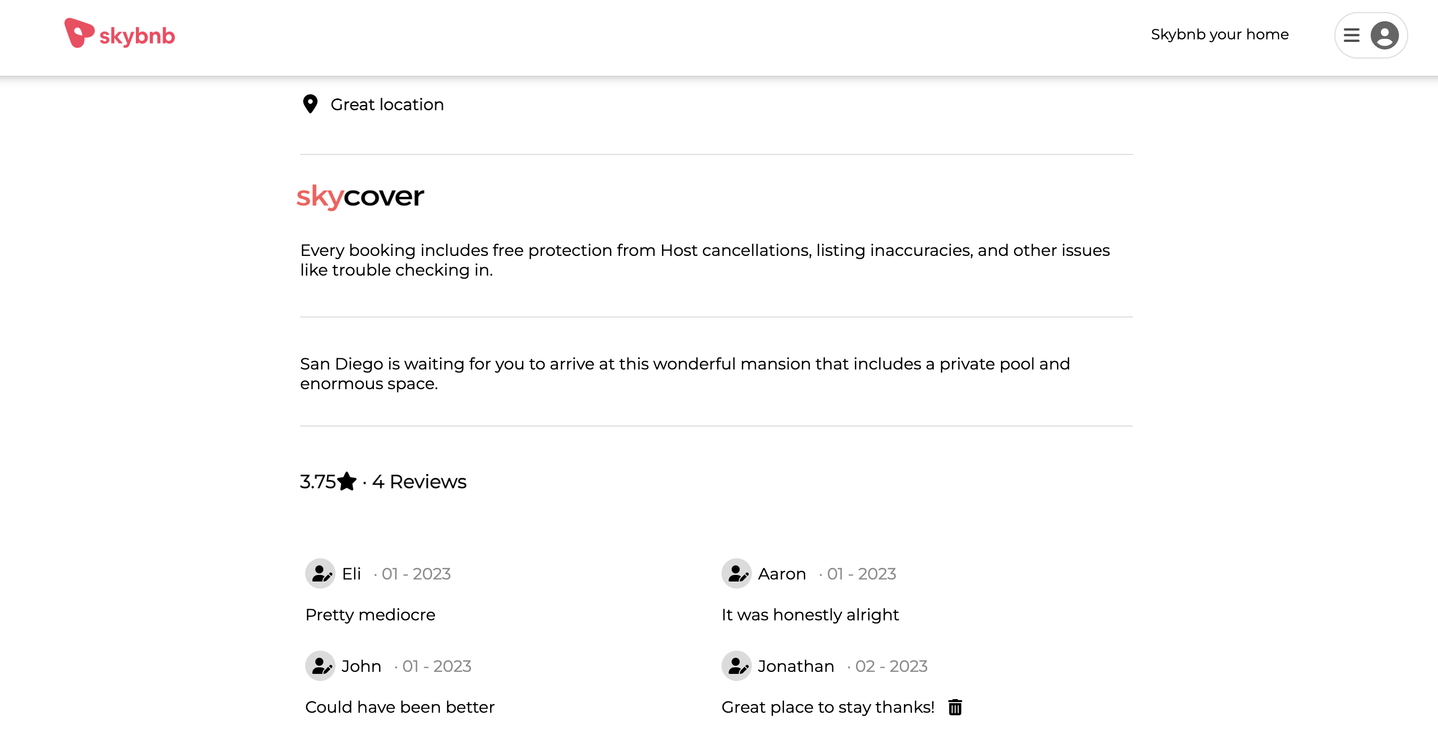 GitHub - jeffliu007/Skybnb