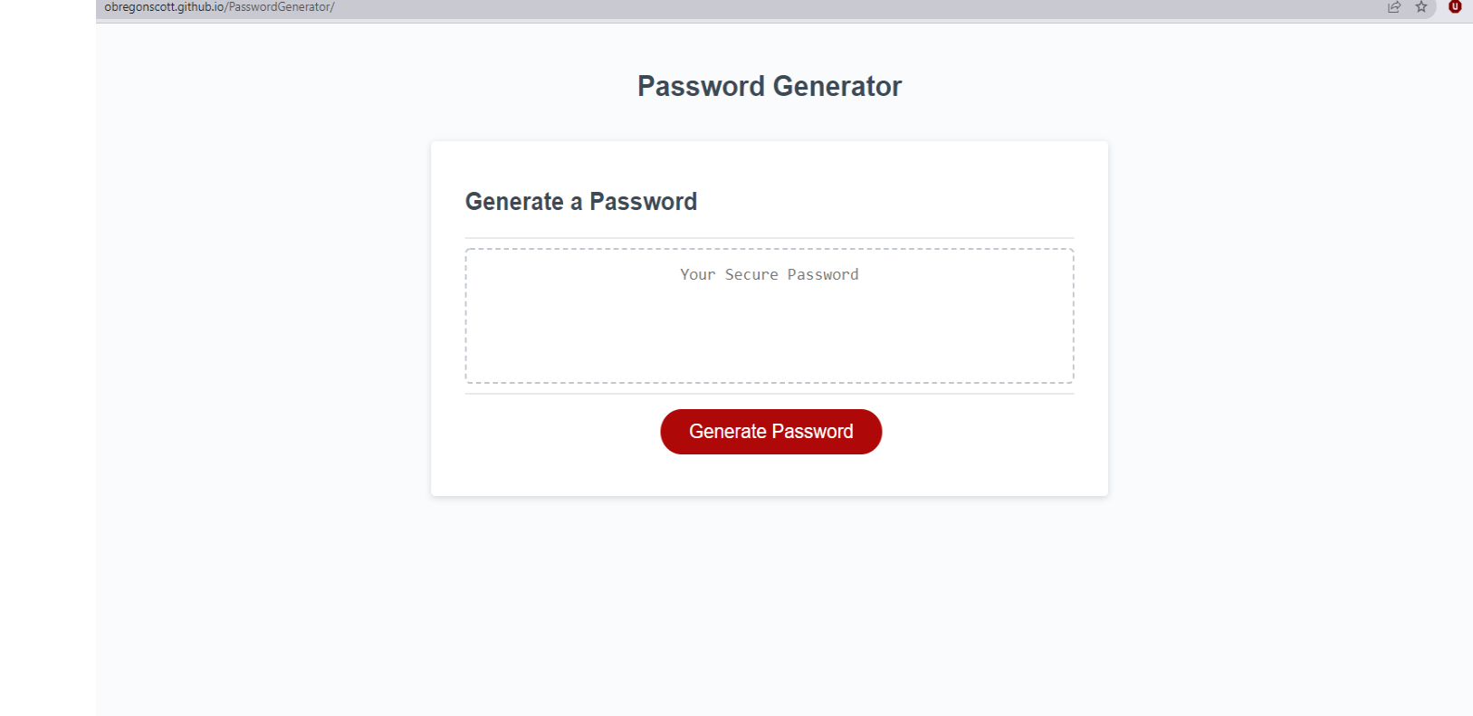 GitHub - ObregonScott/PasswordGenerator: Robust Password Generator for secure logins
