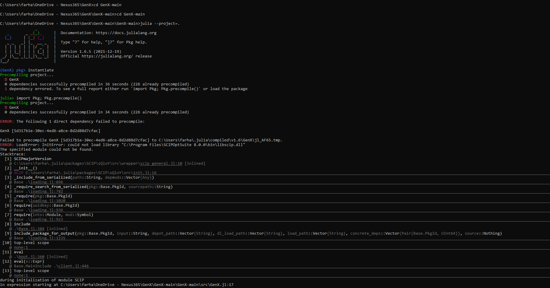 SCIP version conflicts during instantiation · Issue #121 · GenXProject ...