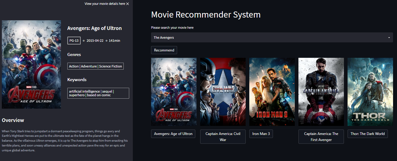 GitHub - shaadclt/Movie-Recommender-System: Movie Recommender system ...