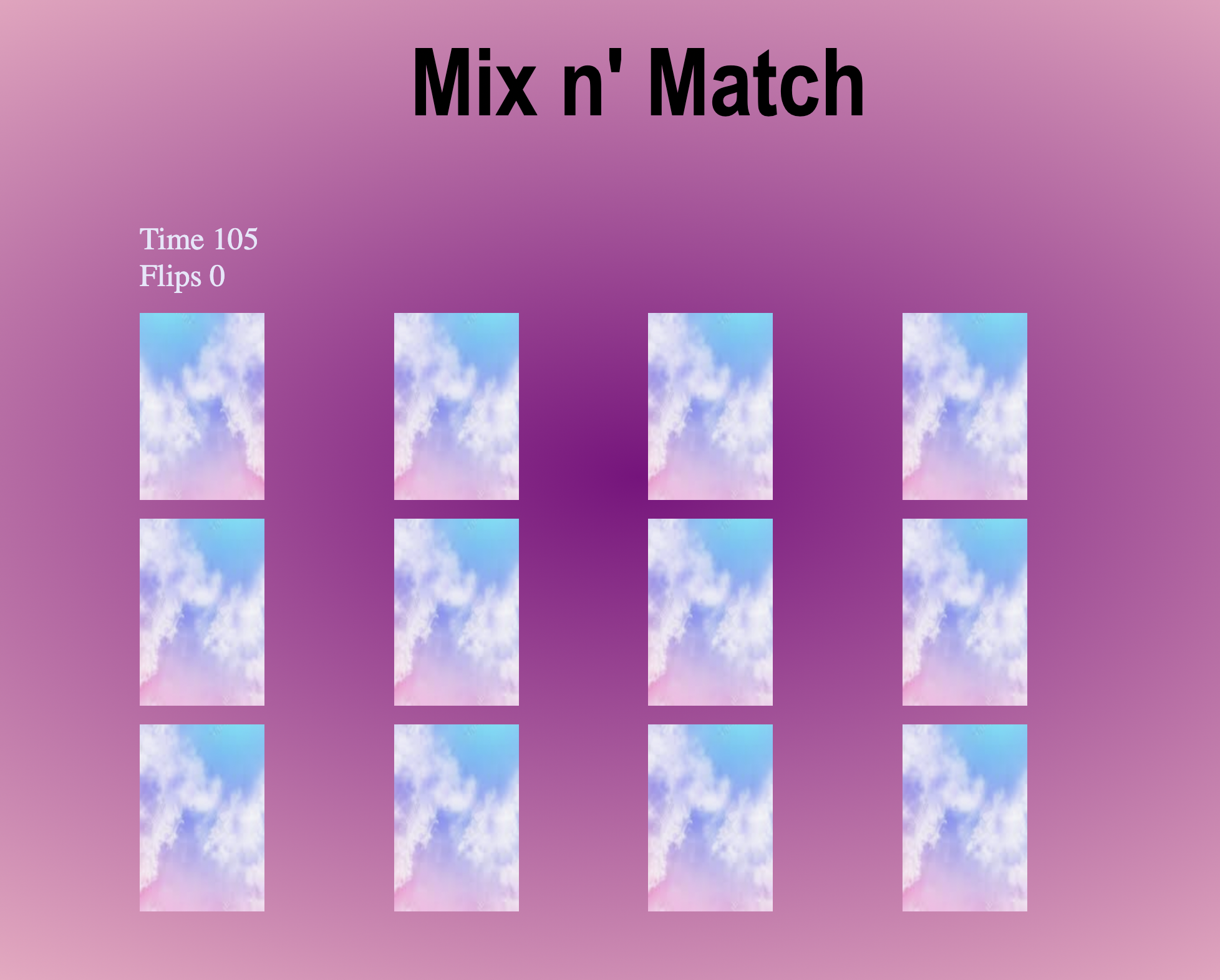 GitHub - DanielleSmikle/MatchingCards: Project 1