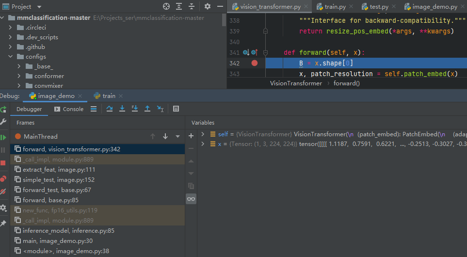 How to debug into related files from train.py · Issue #1431 · open-mmlab/mmpretrain · GitHub