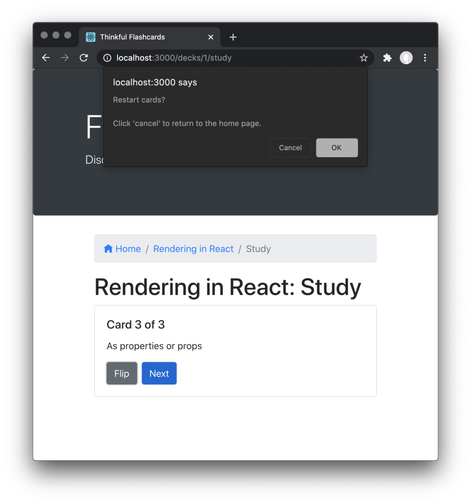 GitHub - daviskj/thinkful-flashcards-app